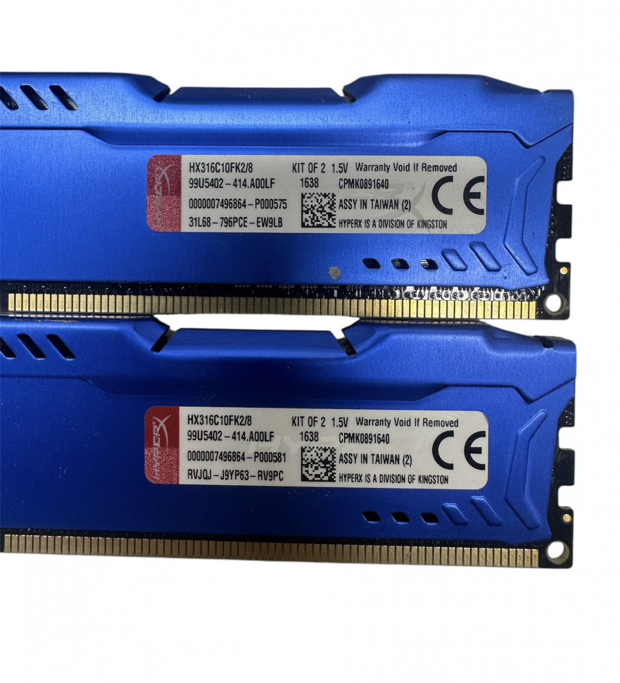 Оперативная память Kingston HyperX FURY Blue HX316C10FK2/8 DDR3